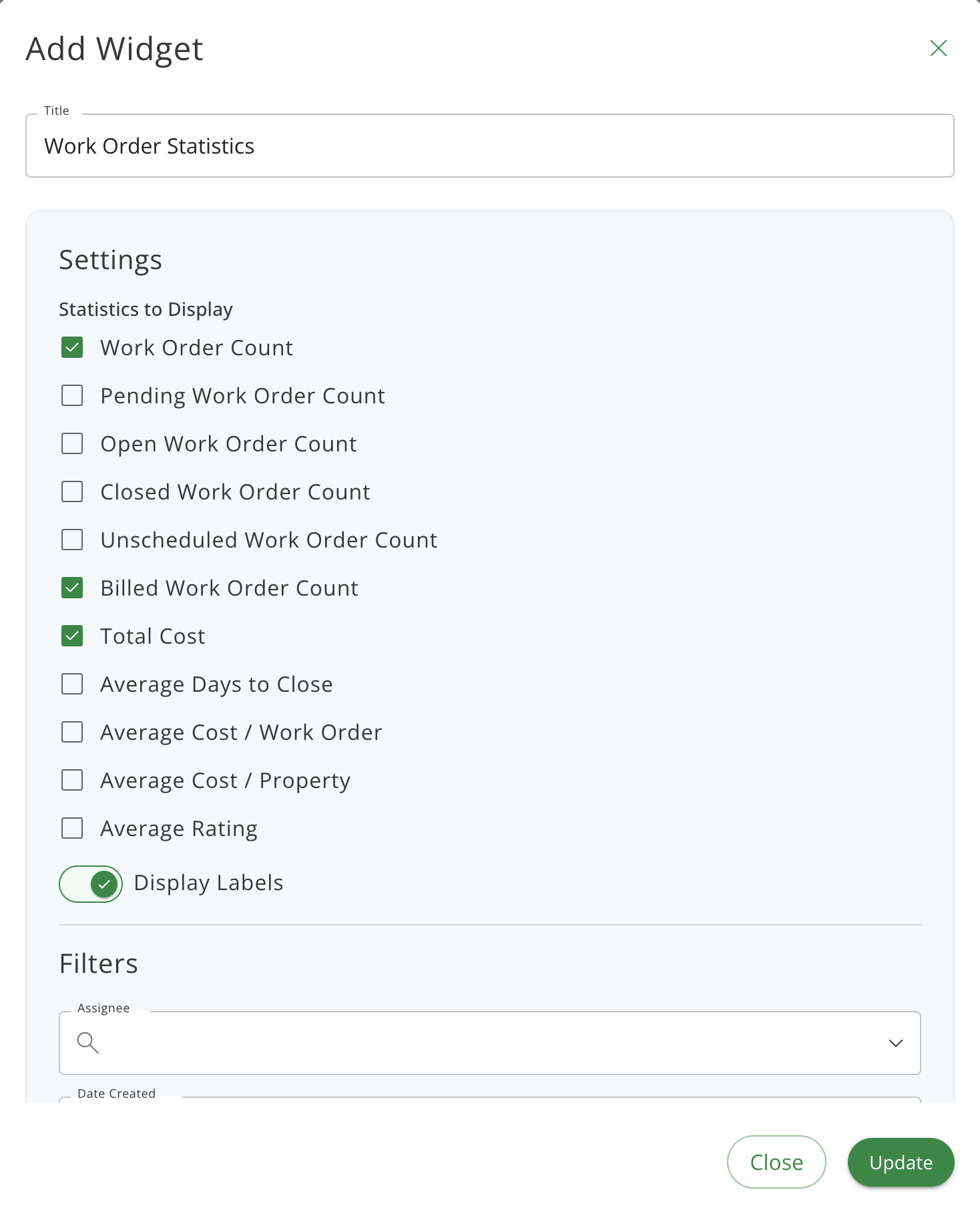 Maintenance Dashboard